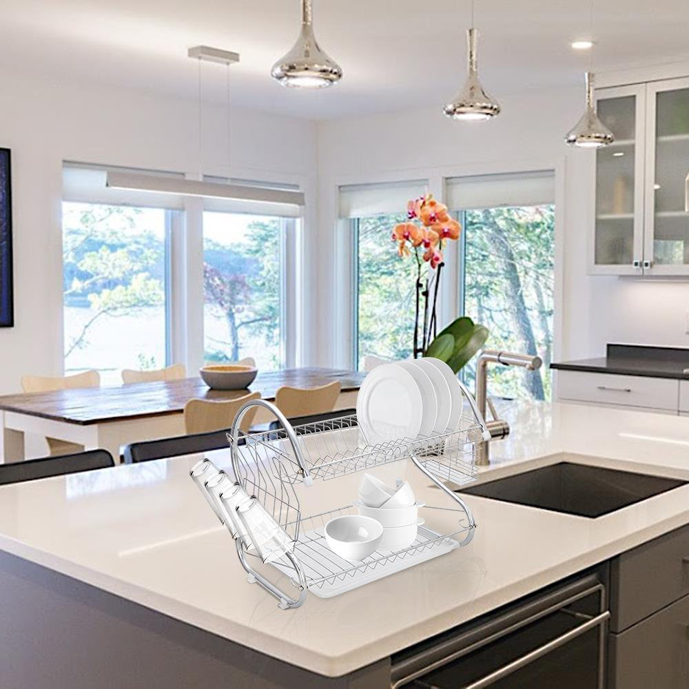 Winado 2 Tier Drying Stainless Steel Disk Rack & Reviews | Wayfair