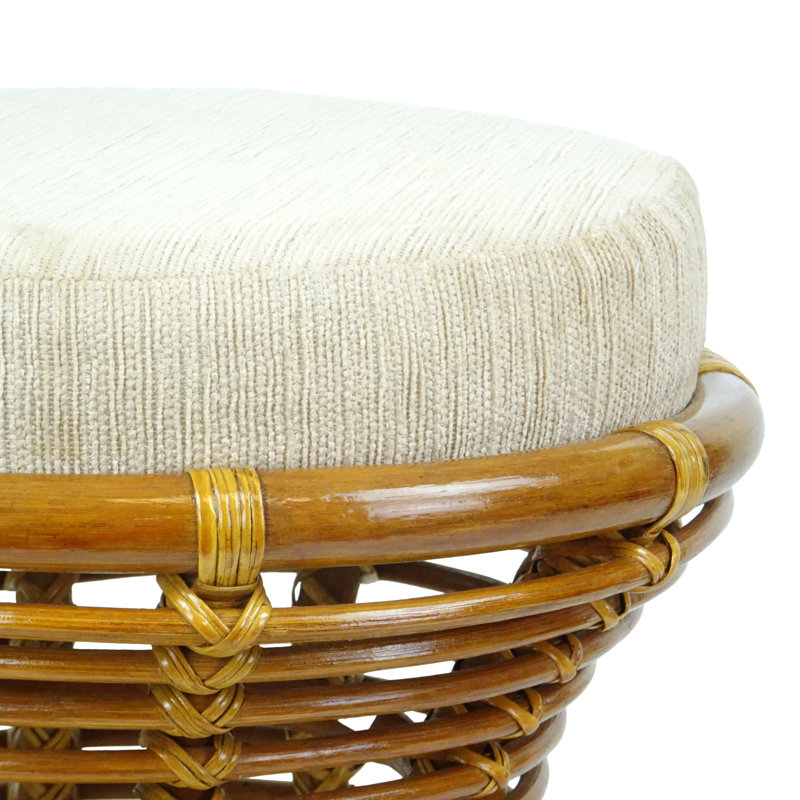 Bayou Breeze Adero Rattan Vanity Stool & Reviews | Wayfair