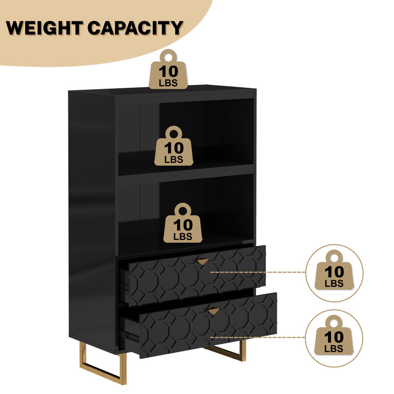 Lark Manor Araneli Storage Bookcase | Wayfair