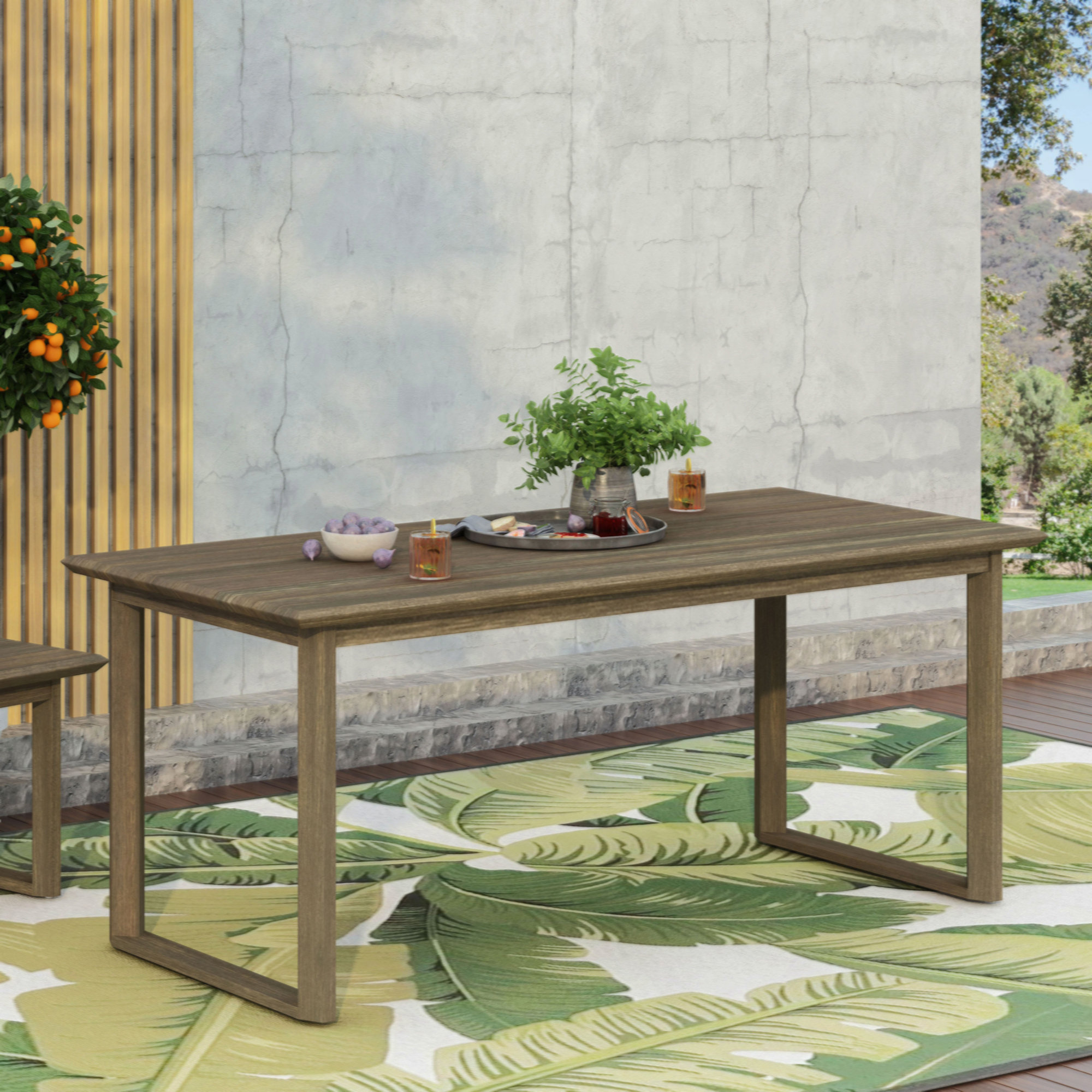 Latitude Run® Charming Rustic Outdoor Dining Table For Unforgettable ...