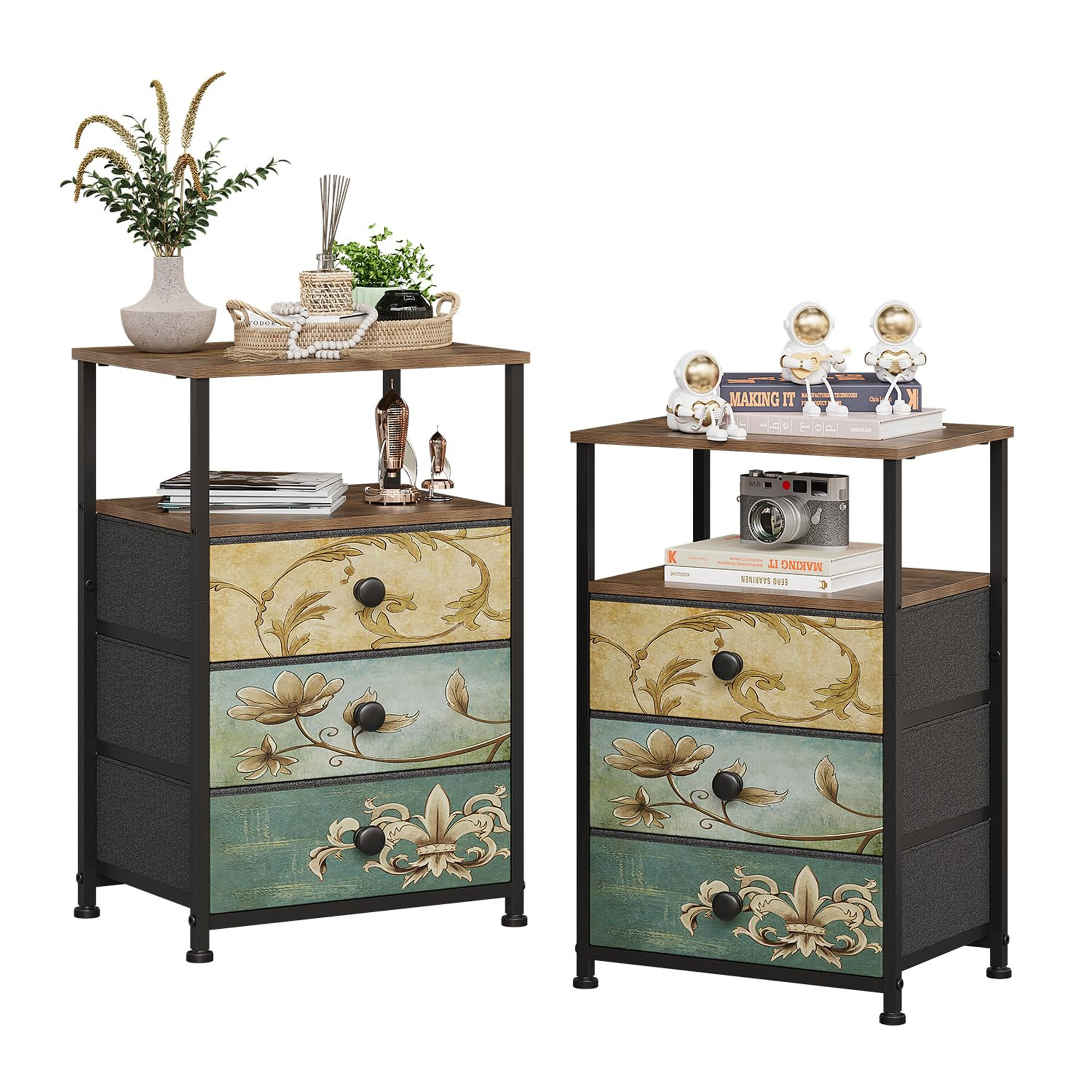 Trent Austin Design 2 Sets Chest Of Drawers With Open Shelf Dresser For ...