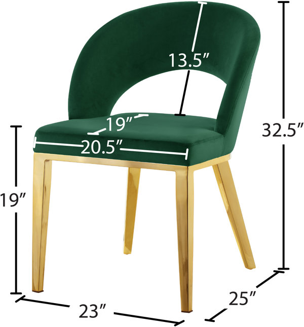 Everly Quinn Cambria 19'' H Velvet Upholstered Dining Chair & Reviews ...