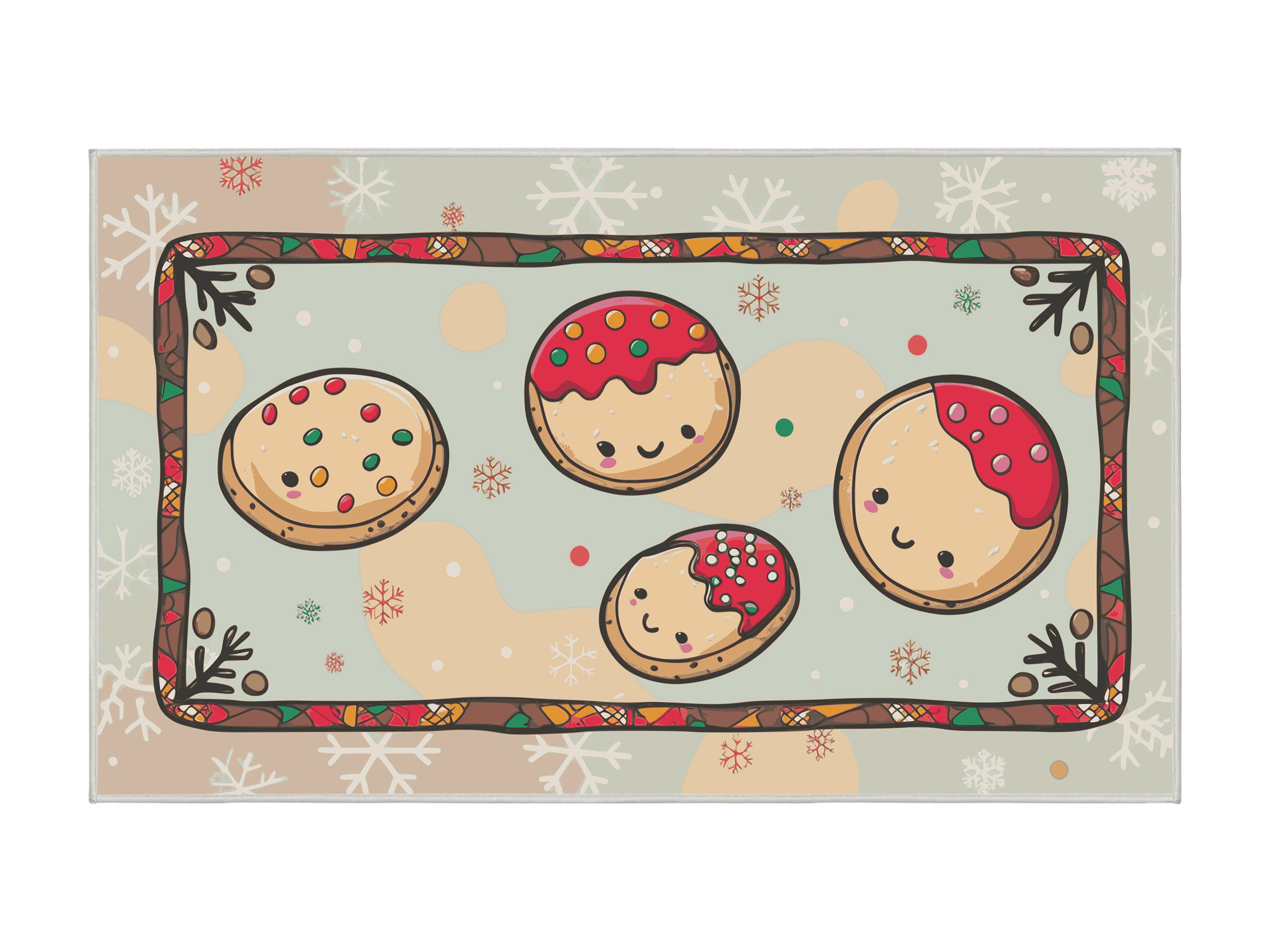 The Holiday Aisle® Cookies Holiday Rug | Wayfair