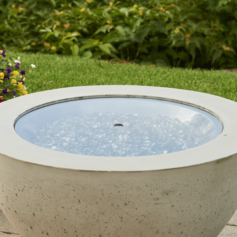 The Outdoor GreatRoom Company Crystal Fire Round Fire Pit Center Disc ...