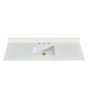 Bohuang 60'' Quartz Single Bathroom Vanity Top with Sink– For Vanity ...