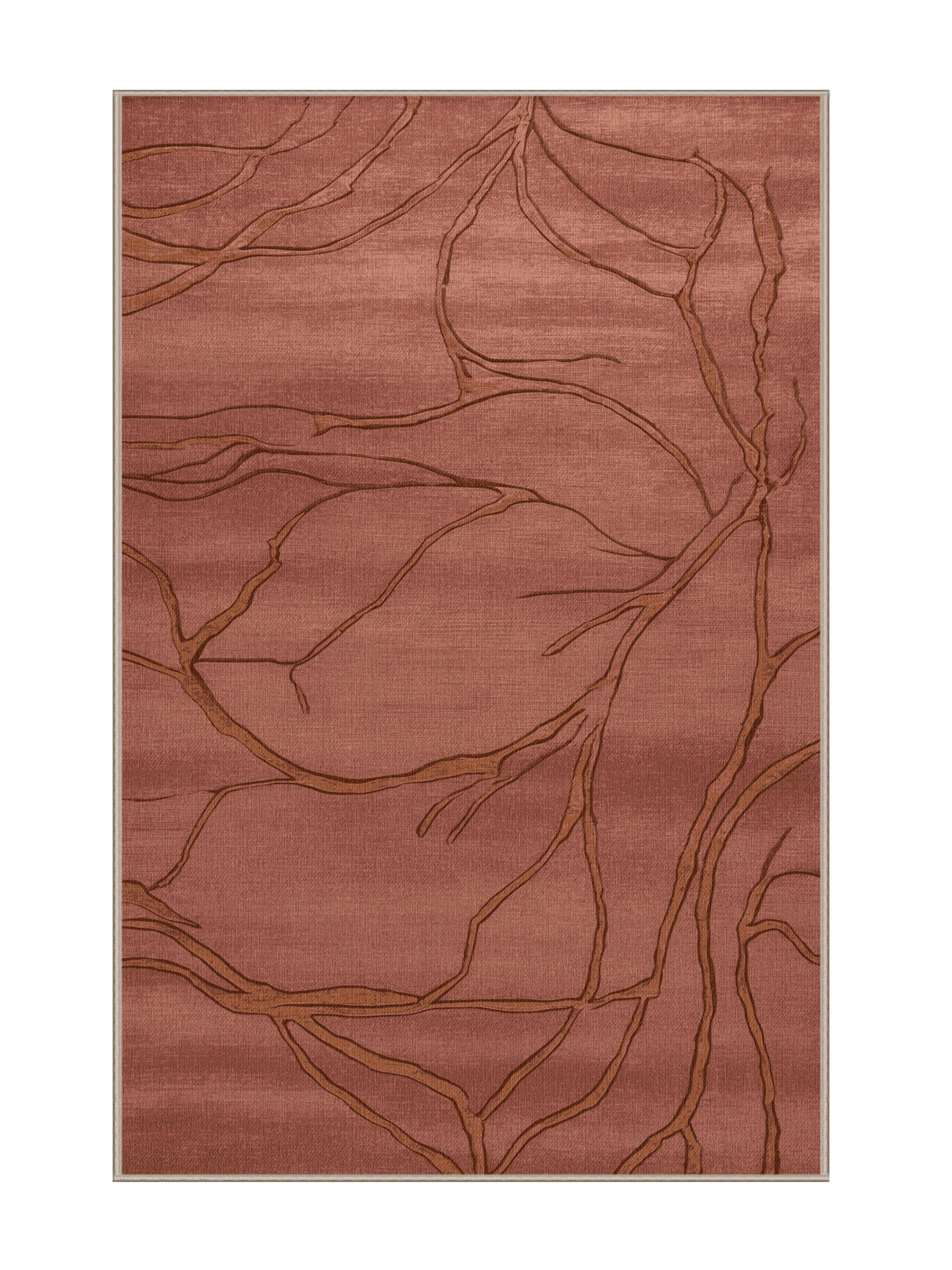 Hokku Designs Machine Washable Abstract Brown Area Rug | Wayfair
