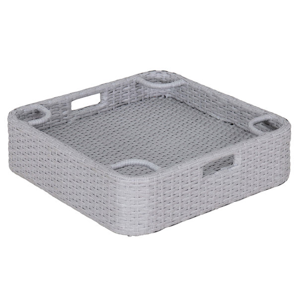 Sunjoy Wicker Tray | Wayfair