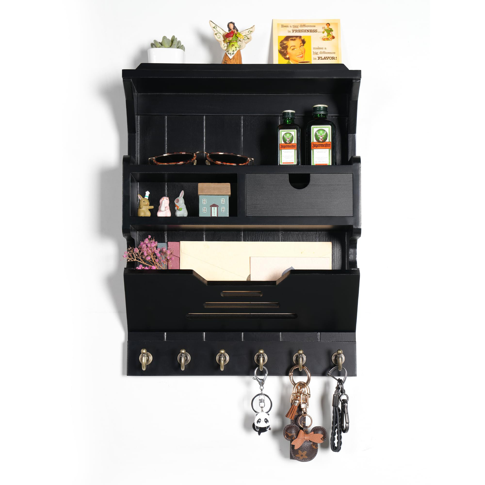 RETGOL Key Holder for Wall, Key Holder, Wall-Mounted Mail Organizer ...