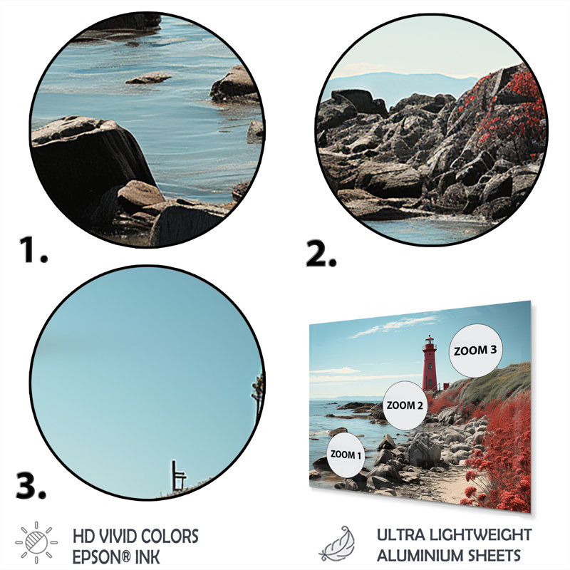 Breakwater Bay Coastal Seaside Harmony I - Beach & Ocean Metal Wall ...