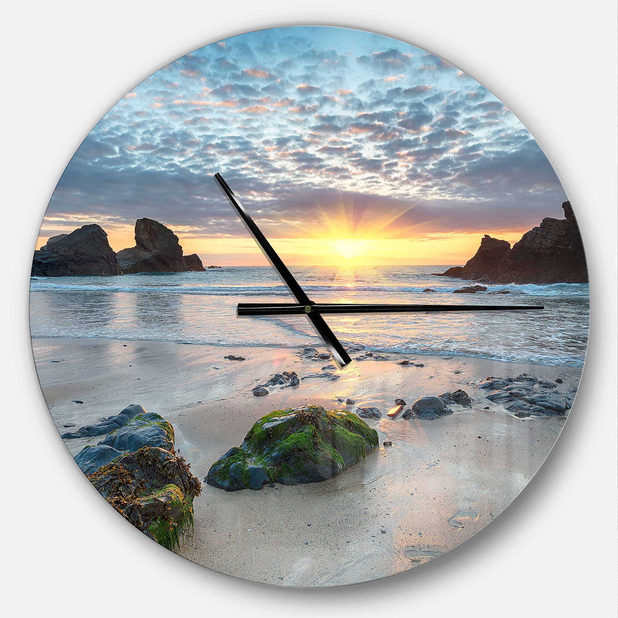 The Twillery Co.® Beautiful Porthcothan Bay - Modern wall clock ...