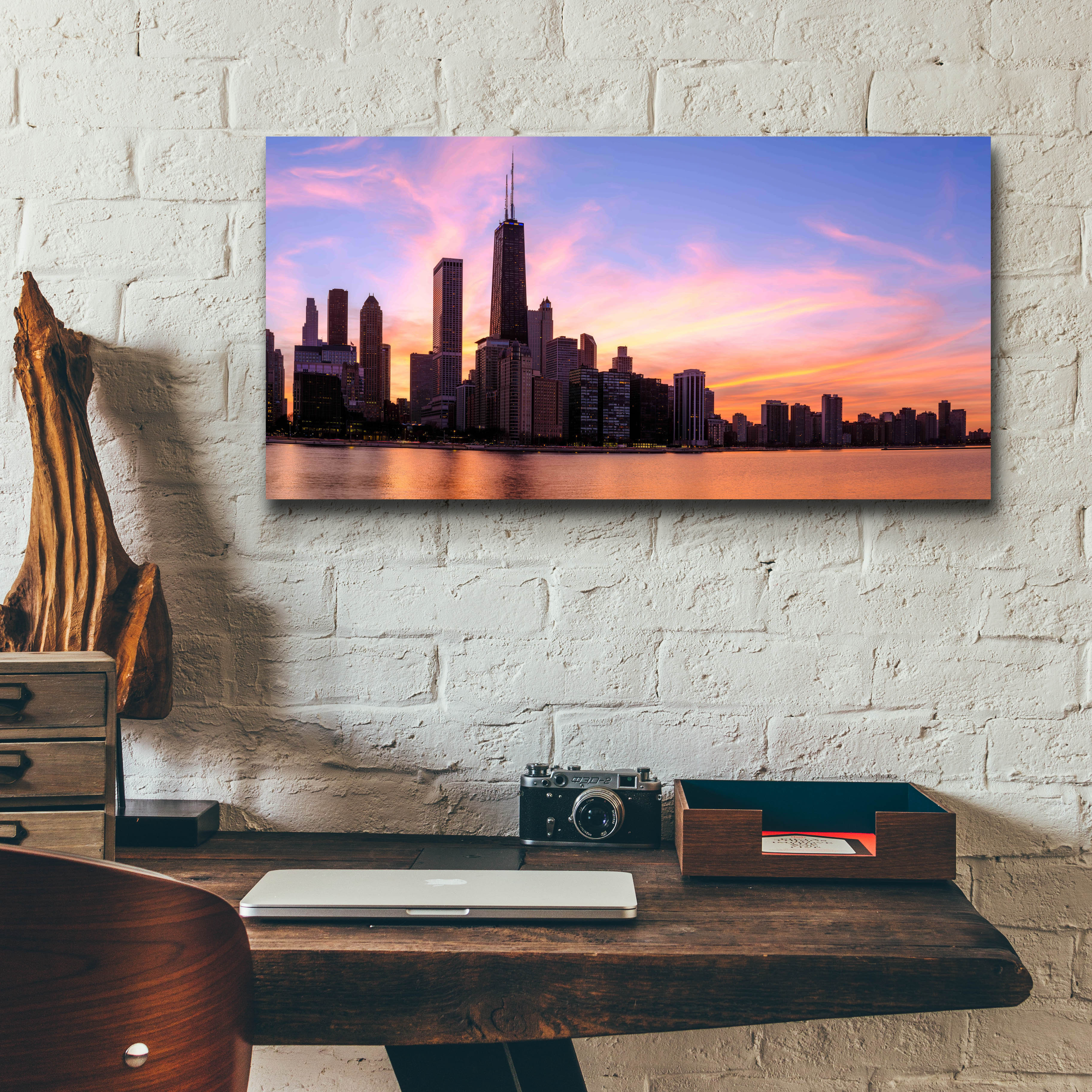 Latitude Run® " Chicago - Burning Amber Sunset " by Epic Portfolio ...