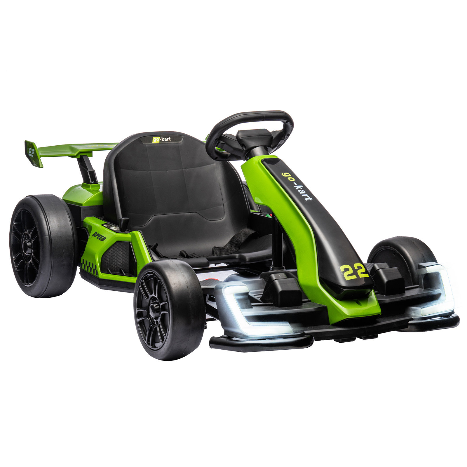 Aosom 24V 7.5 MPH Electric Go Kart with Adjustable Seat, Drifting Car ...