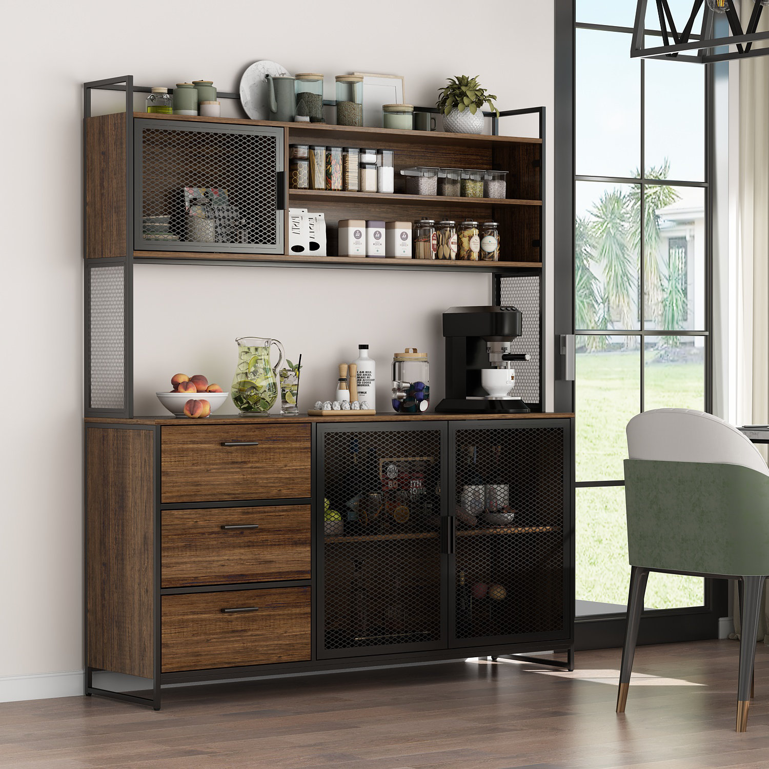 17 Stories Zelpha 68.5'' Kitchen Pantry & Reviews | Wayfair
