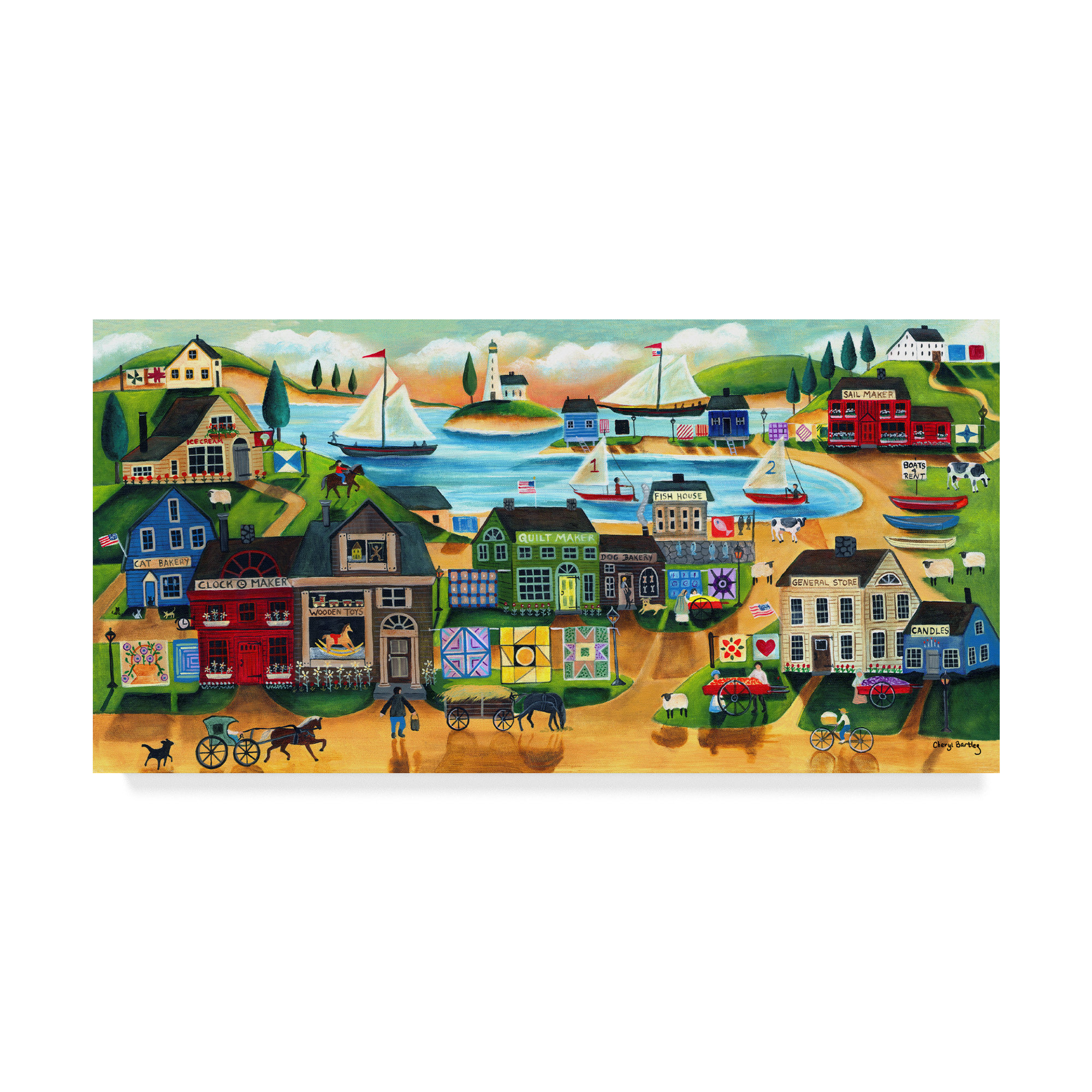 Winston Porter 'Old Village Yesteryear' Acrylic Painting Print on ...
