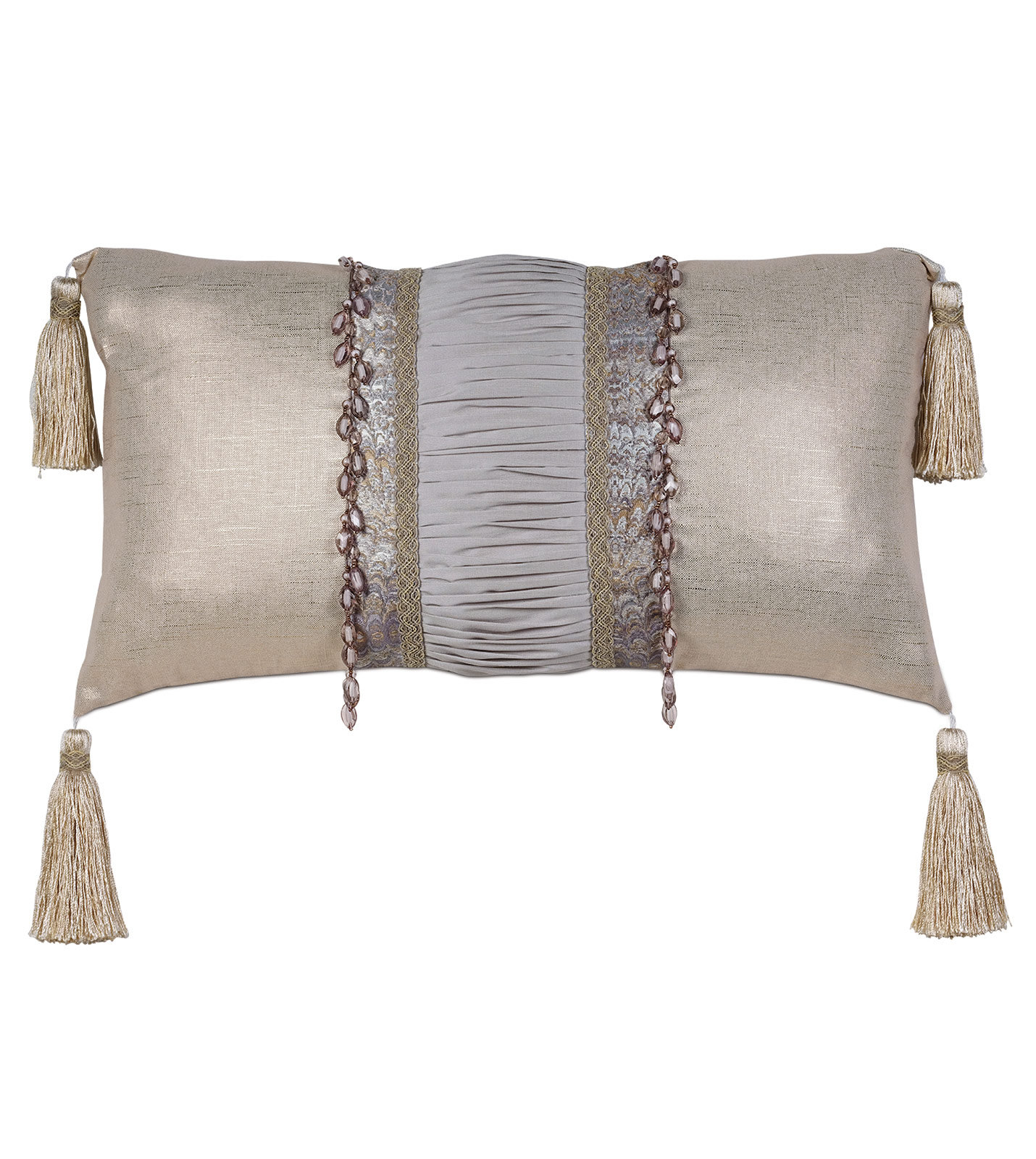 Eastern Accents Imogen Ruched Inset Lumbar Pillow Cover & Insert | Wayfair
