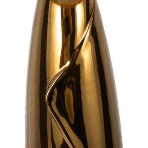 Mercer41 Modern Glam Ceramic, Slim Table Lamp, Gold Finish - 15" x 15 ...