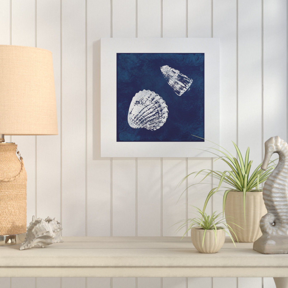 Breakwater Bay 'Cyanotype Shells I' Graphic Art Print on Wrapped Canvas ...