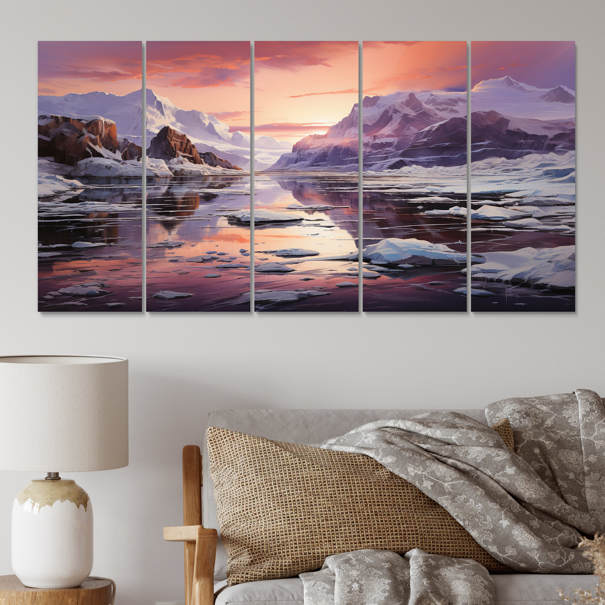 DesignArt Antartica Antarctic Dream I - Winter Landscape Metal Wall ...