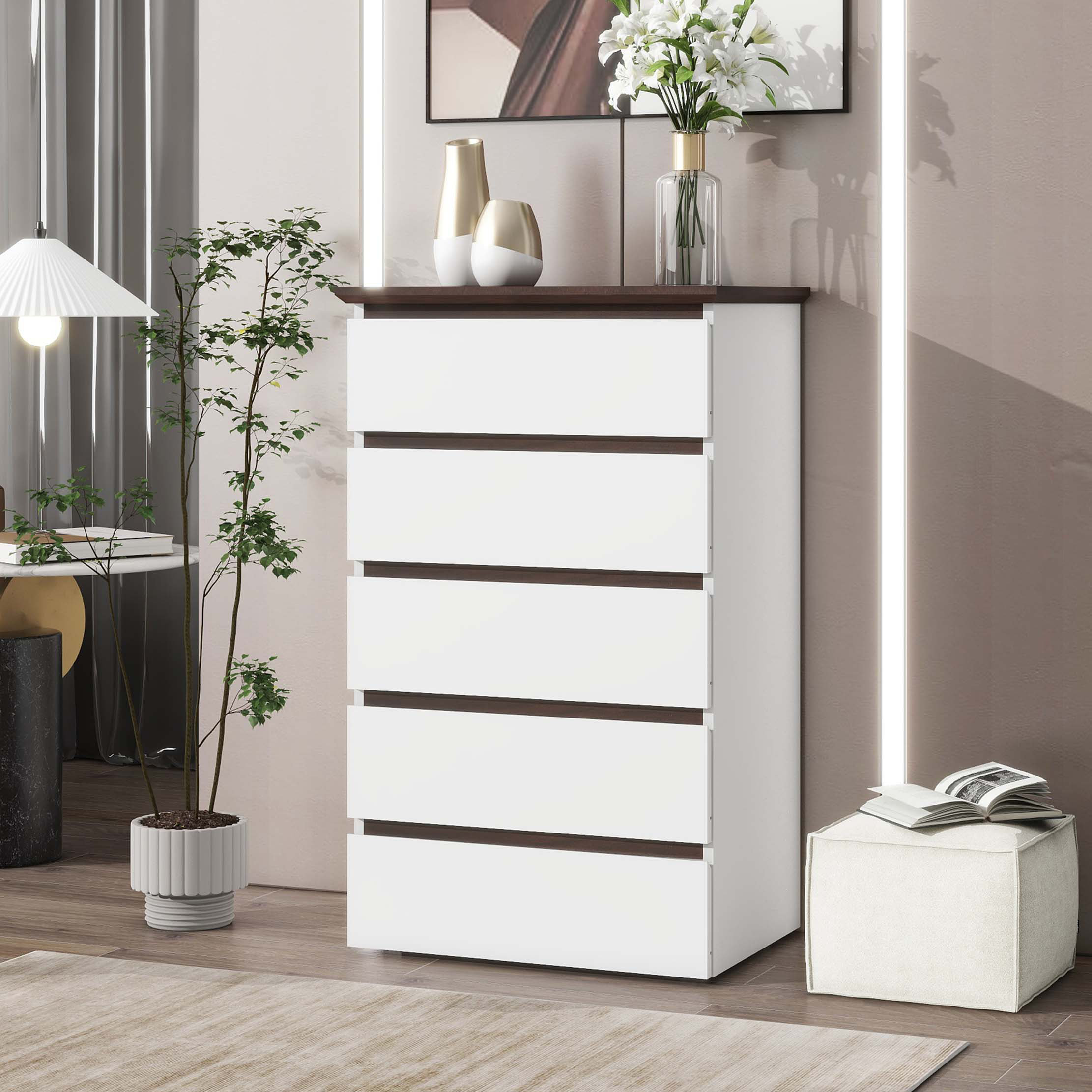 Hokku Designs Modern Closet Dressers Chest Of 5 Drawers - Wayfair Canada