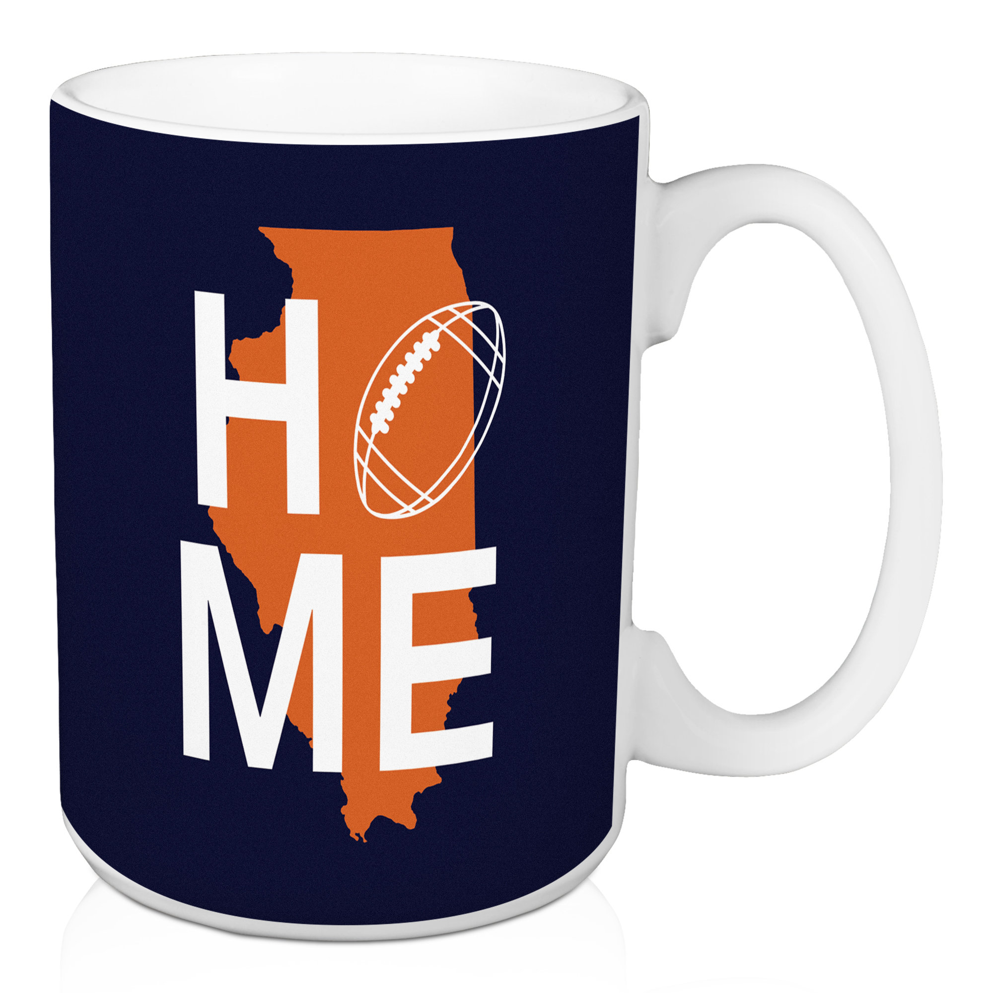 Ebern Designs Ledet Chicago Home Football Coffee Mug | Wayfair