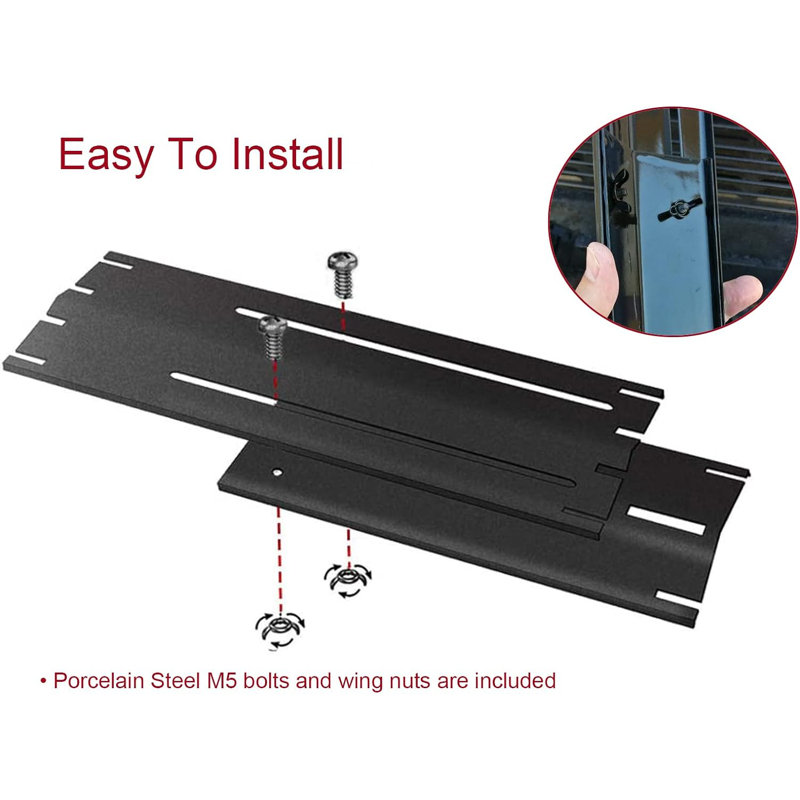 Quickflame Adjustable Porcelain Steel Heat Plates, Heat Tent ...