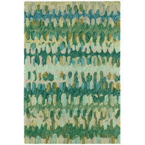 Dash and Albert Rugs Paint Chip Moss Hand Micro Hooked Wool Rug ...