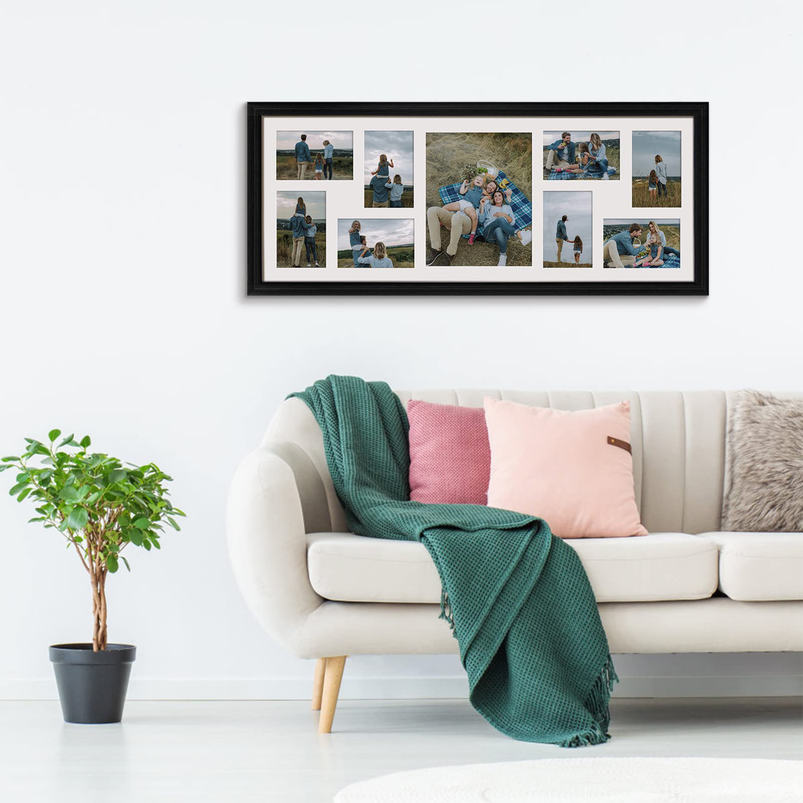 Hokku Designs Classic Black Collage Picture Frame - Holds 9 Photos For ...