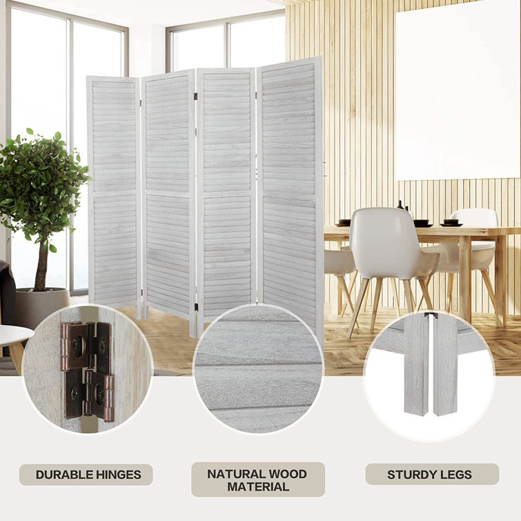 Rosecliff Heights Cloison pliante 4 panneaux l 64 po x H 0,01 po ...