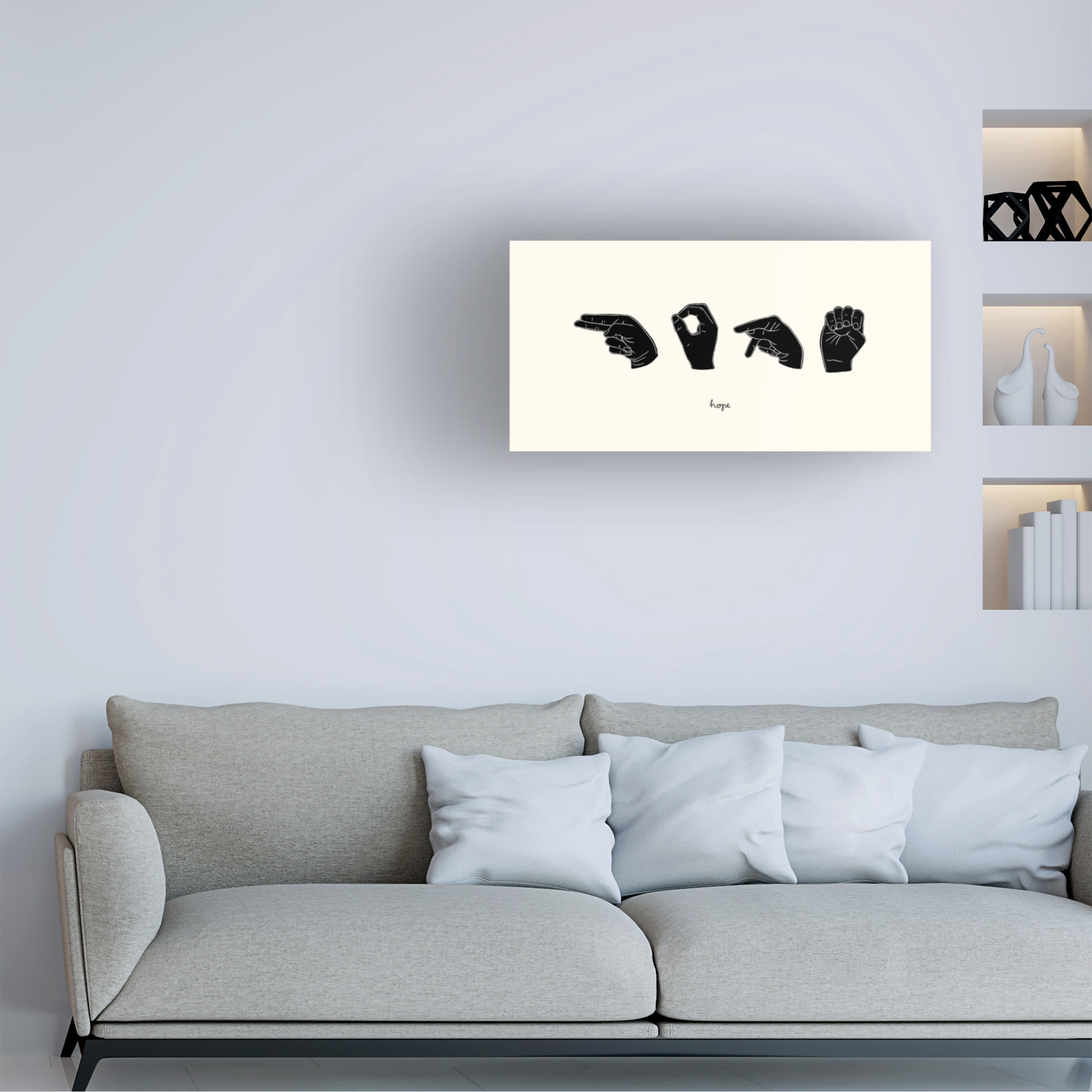 Latitude Run® Emma Scarvey 'Sign Language II' Canvas Art | Wayfair
