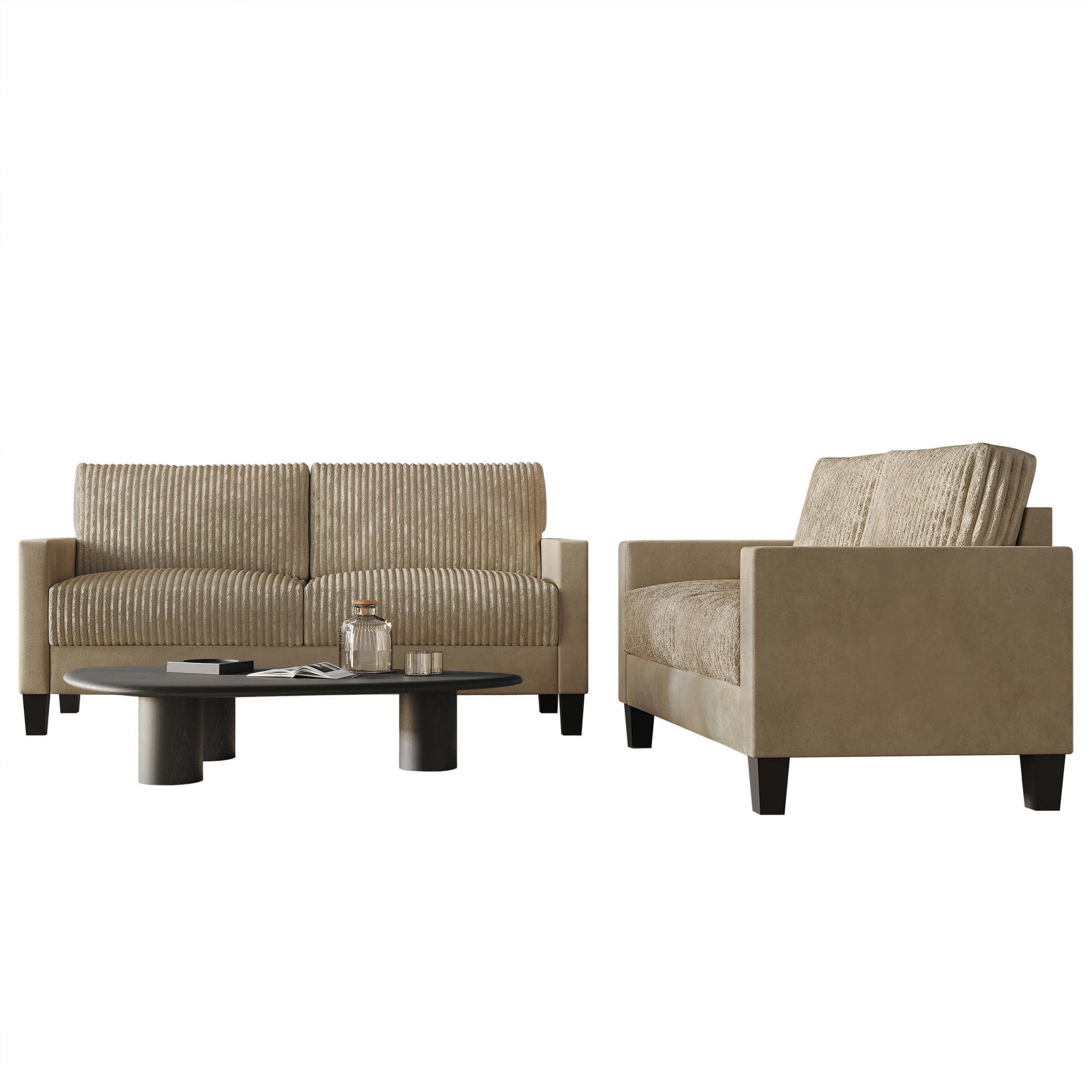 Mercer41 Shadybrook Corduroy 2 - Piece Living Room Set | Wayfair