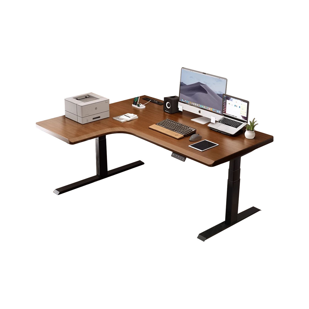 Hokku Designs Nut-brown Free form Solid Wood Writing desk - Wayfair Canada