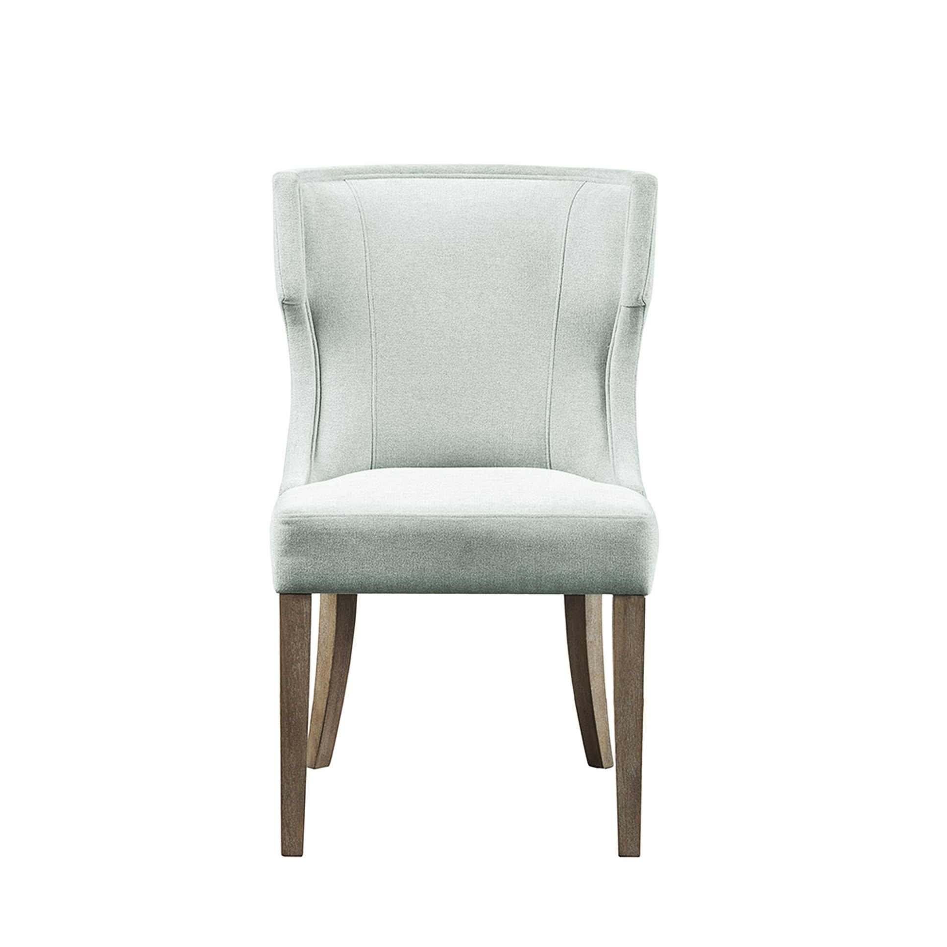 Wildon Home® Wingback Style Dining Chair, Sage Upholstery, Solid Wood ...