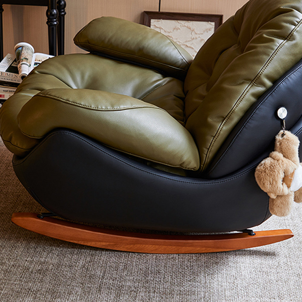 Isabelle & Max™ Aureo Modern Creative Single Faux Leather Rocking Chair ...