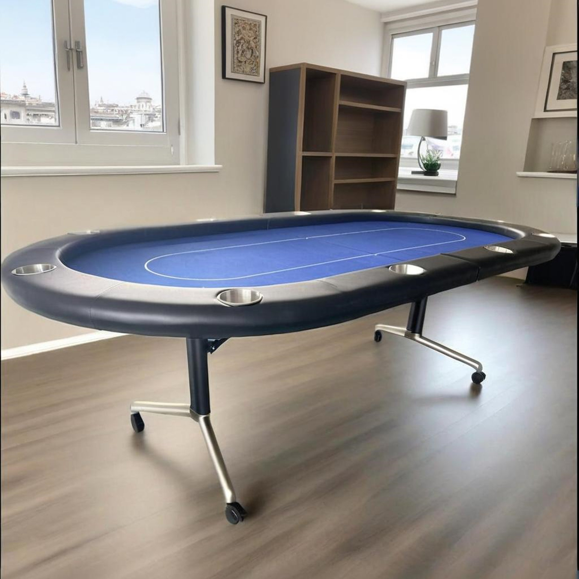 INO Design 94" Foldable Poker Table For 10 Players Casion Game Style ...