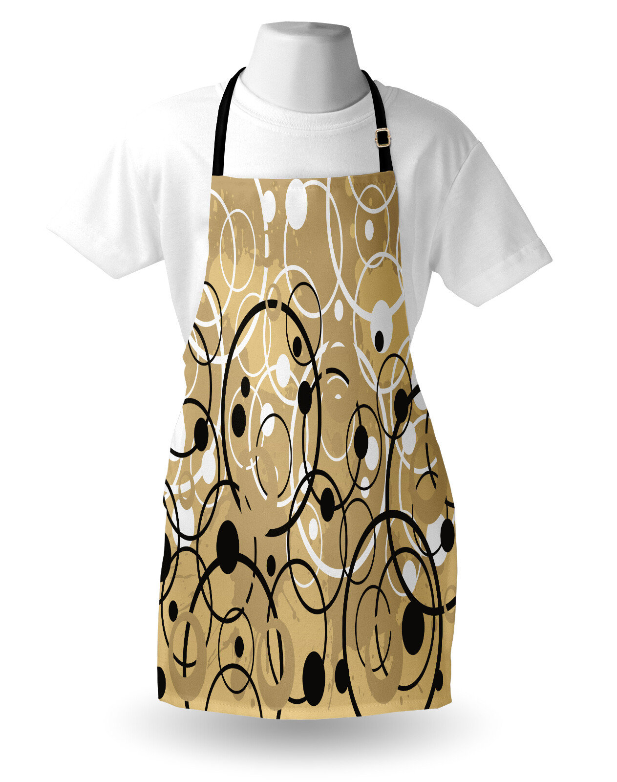 East Urban Home Tan Apron Unisex, Funky Grungy Retro, Adult Size, Black ...
