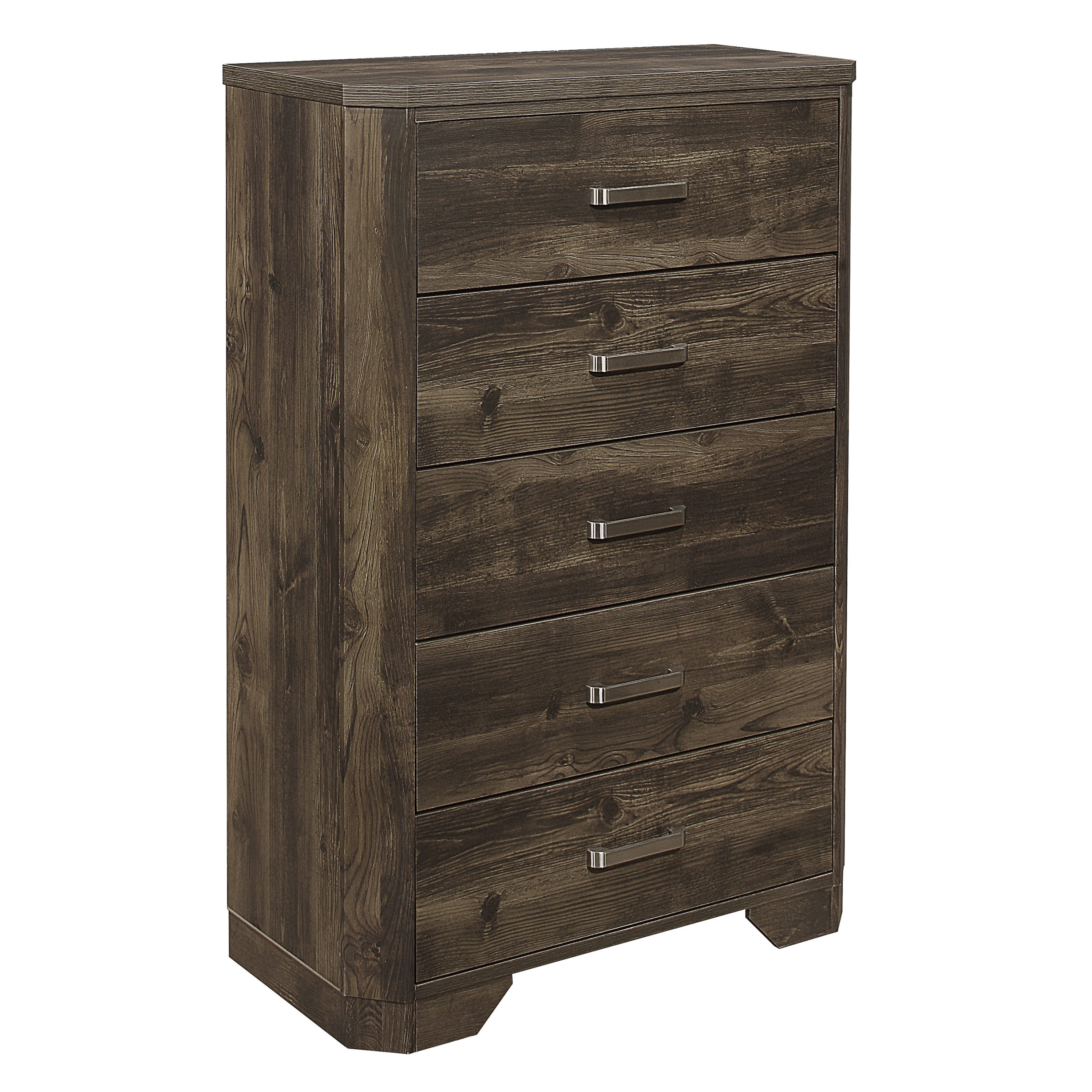 Loon Peak Rustic Brown Finish Chest With Storage Drawers Clipped ...