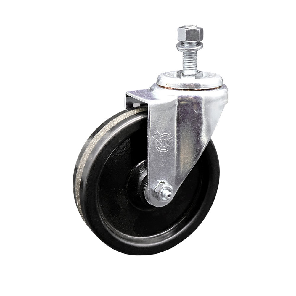 Service Caster Wheel Swivel 12mm Threaded Stem Caster Set with Brake ...