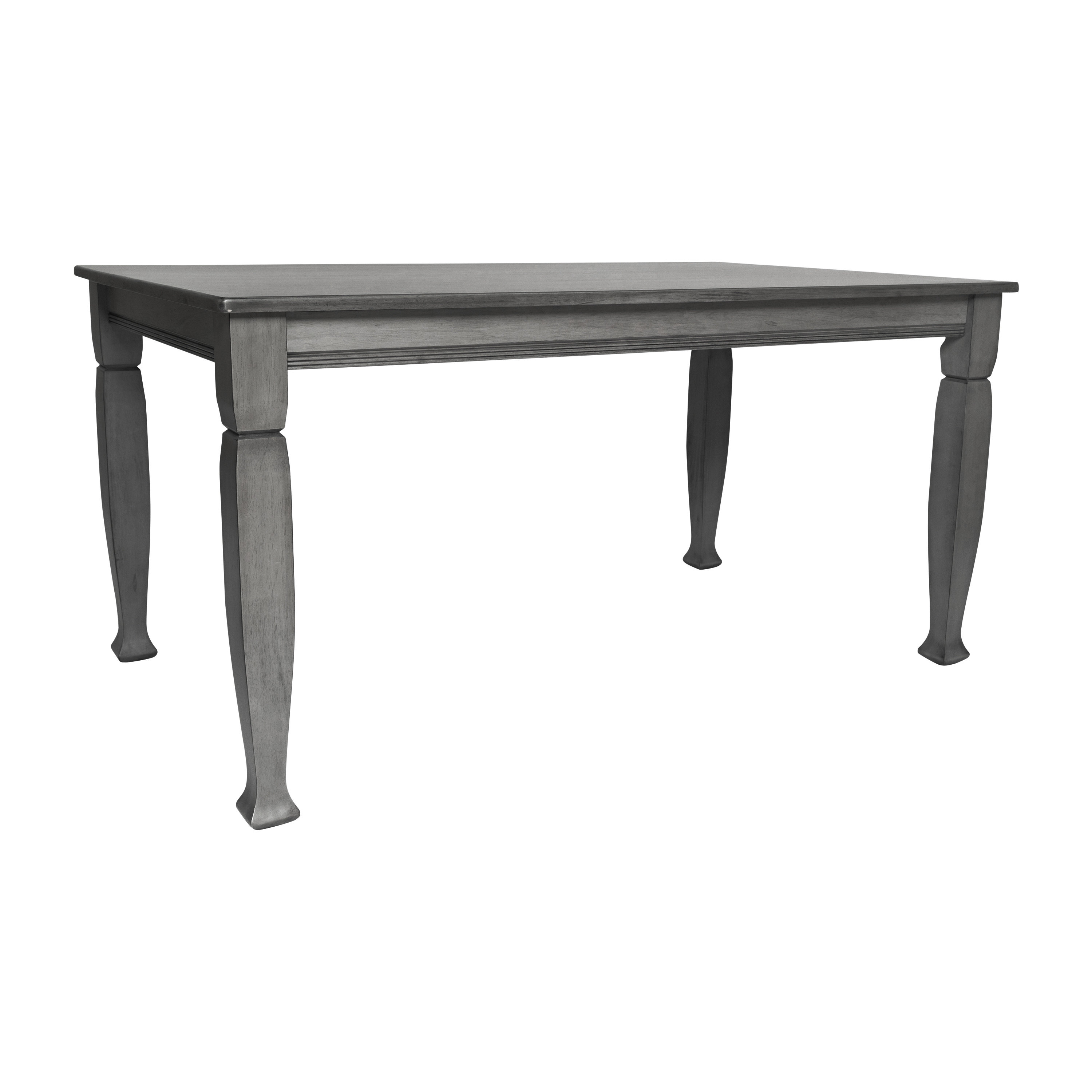 Gracie Oaks Solid Wood Commercial Grade Dining Table with Turned Legs ...