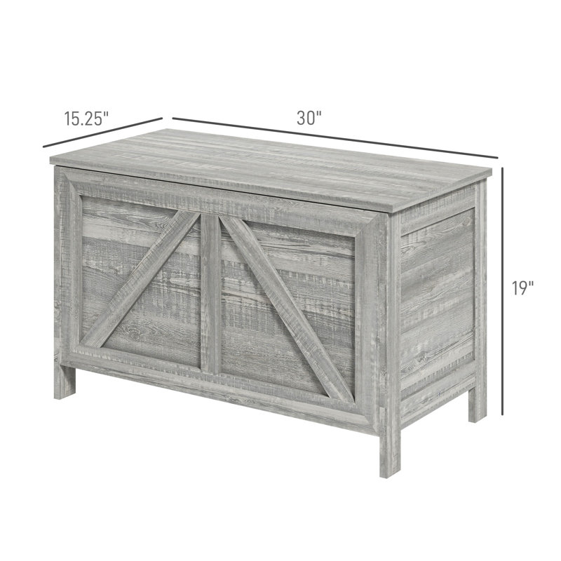 Kozart 30" Farmhouse Storage Chest, Lift Top Box Organizer with Safety ...