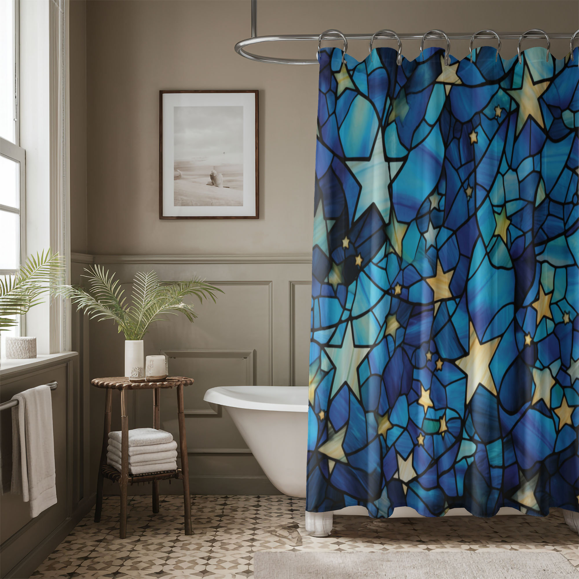 East Urban Home Flagstone Patterns - 1 Piece Standard Shower Curtain ...