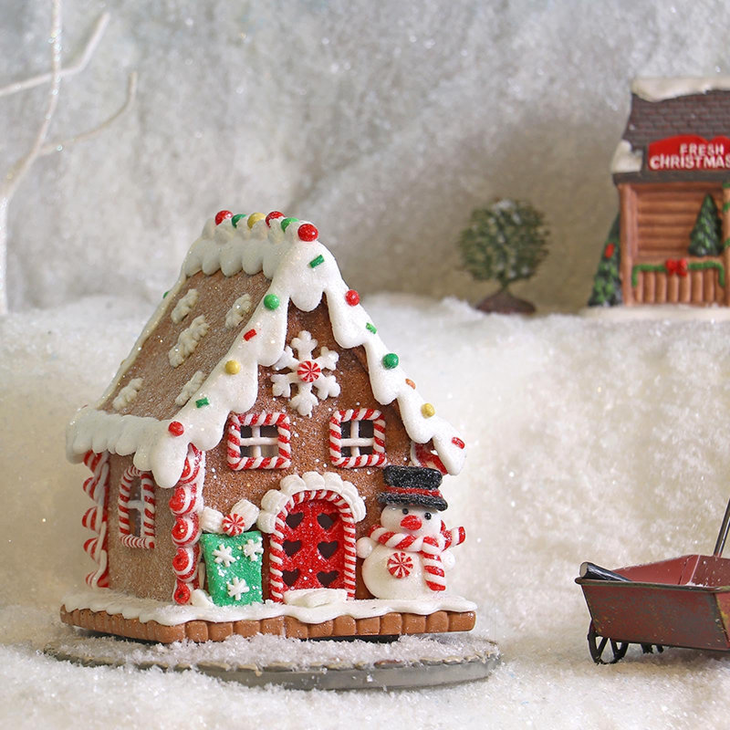 The Holiday Aisle® LED Clay Gingerbread Collectible House Village ...