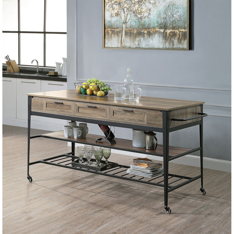 17 Stories Deseray Kitchen Island | Wayfair