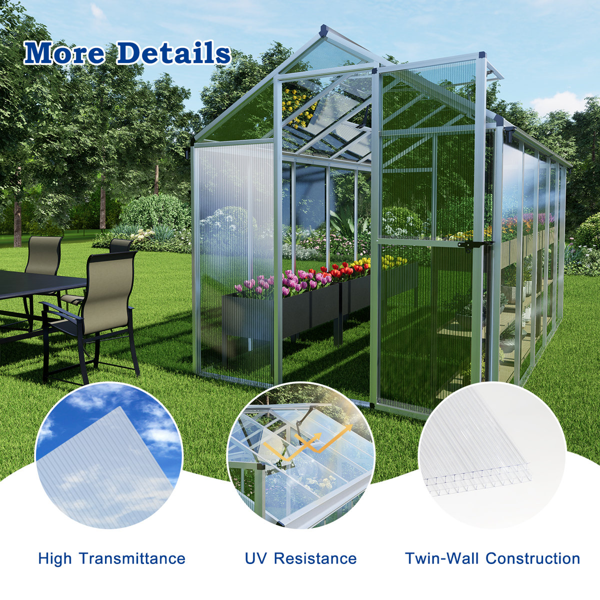 Aoodor 6 Pcs Twin-Wall Polycarbonate Panels & Reviews | Wayfair