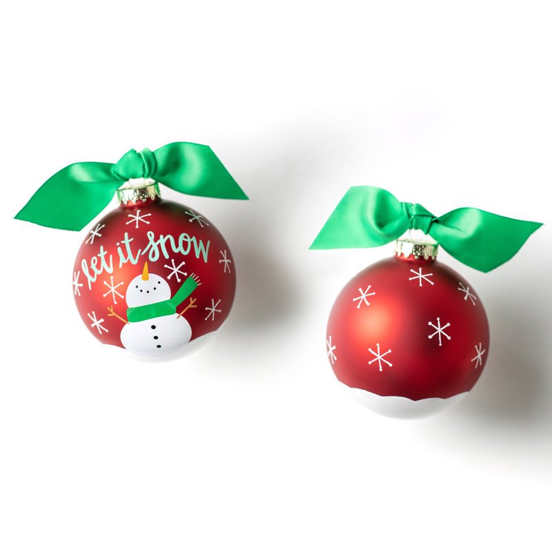 Coton Colors by Laura Johnson Snowman Let It Snow Ball Ornament | Birch ...
