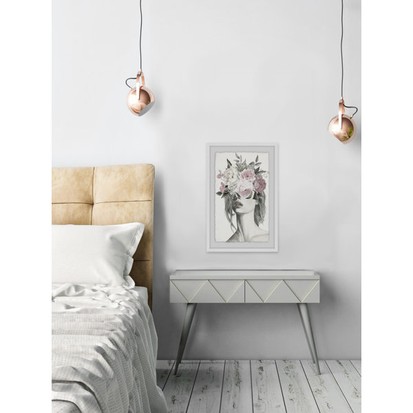 Rosecliff Heights Acelynn " Smokey Flower Crown II " | Wayfair