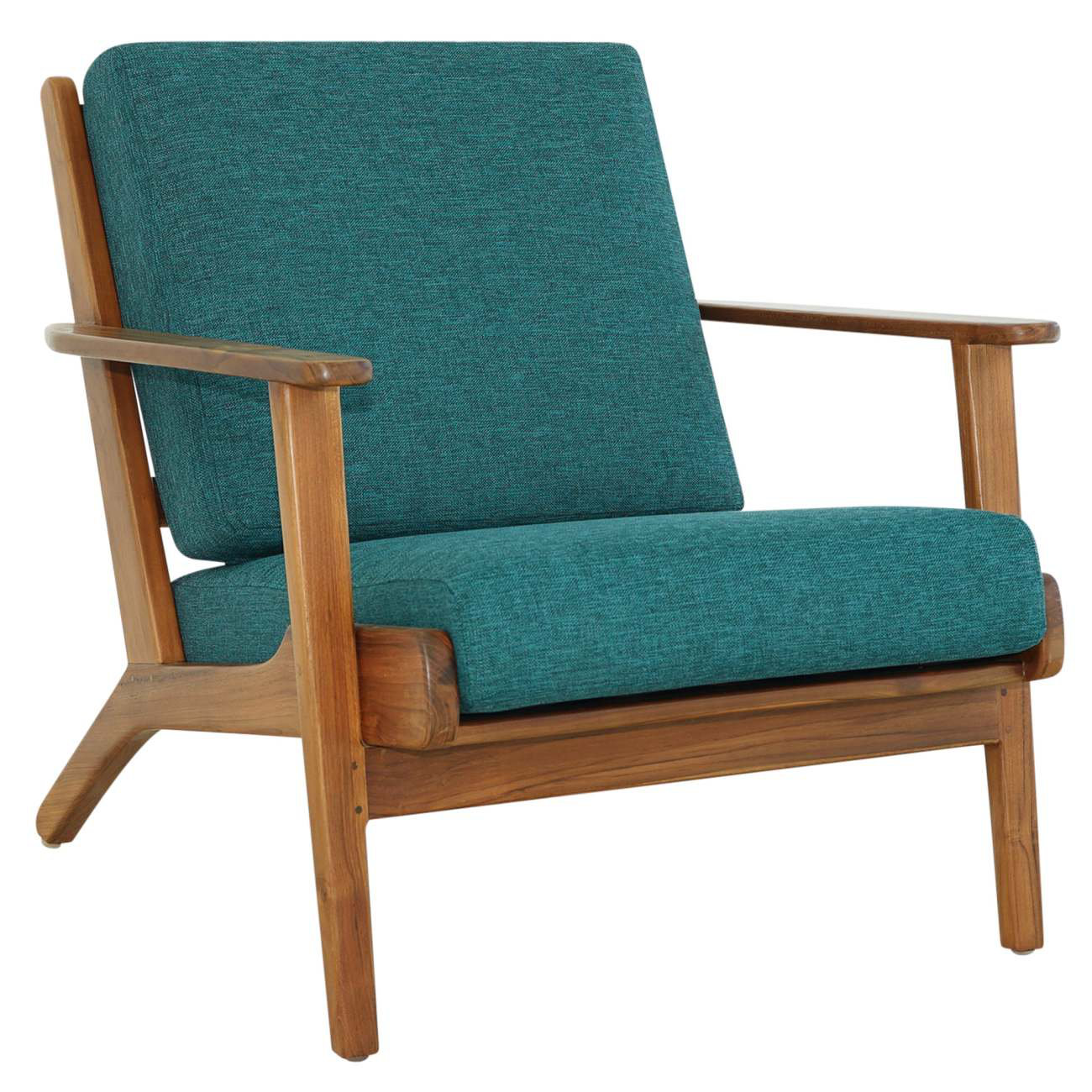 Corrigan Studio® Modern Connor Solid Wood Linen Lounge Chair | Wayfair