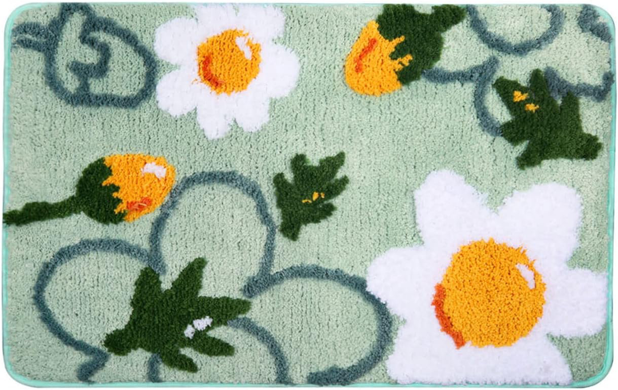 One Allium Way® Bathroom Rugs Mat 25.6X18in Mint Green Bath Mat For ...