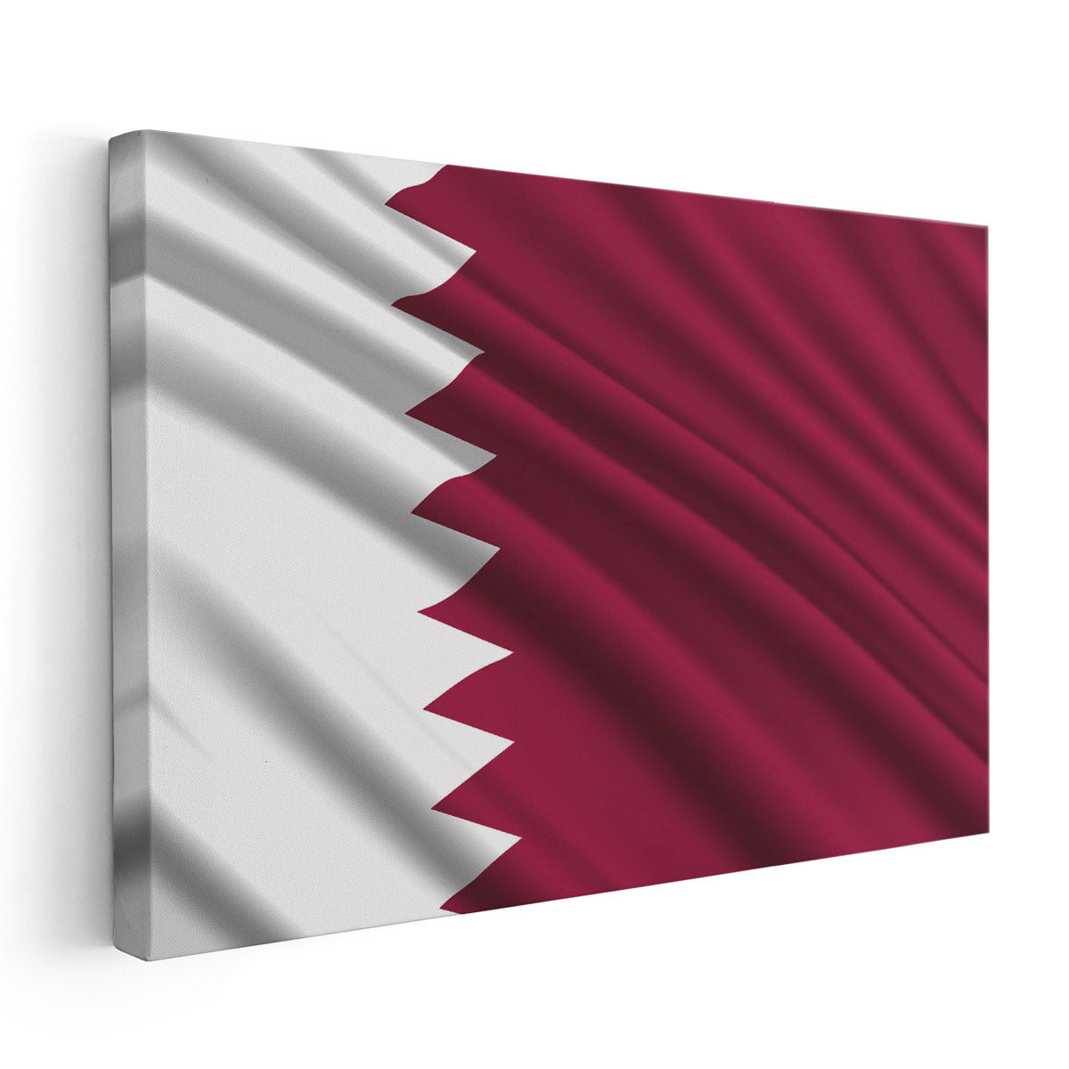 Latitude Run® Qatar Flag Waving - Canvas Print Wall Art | Wayfair