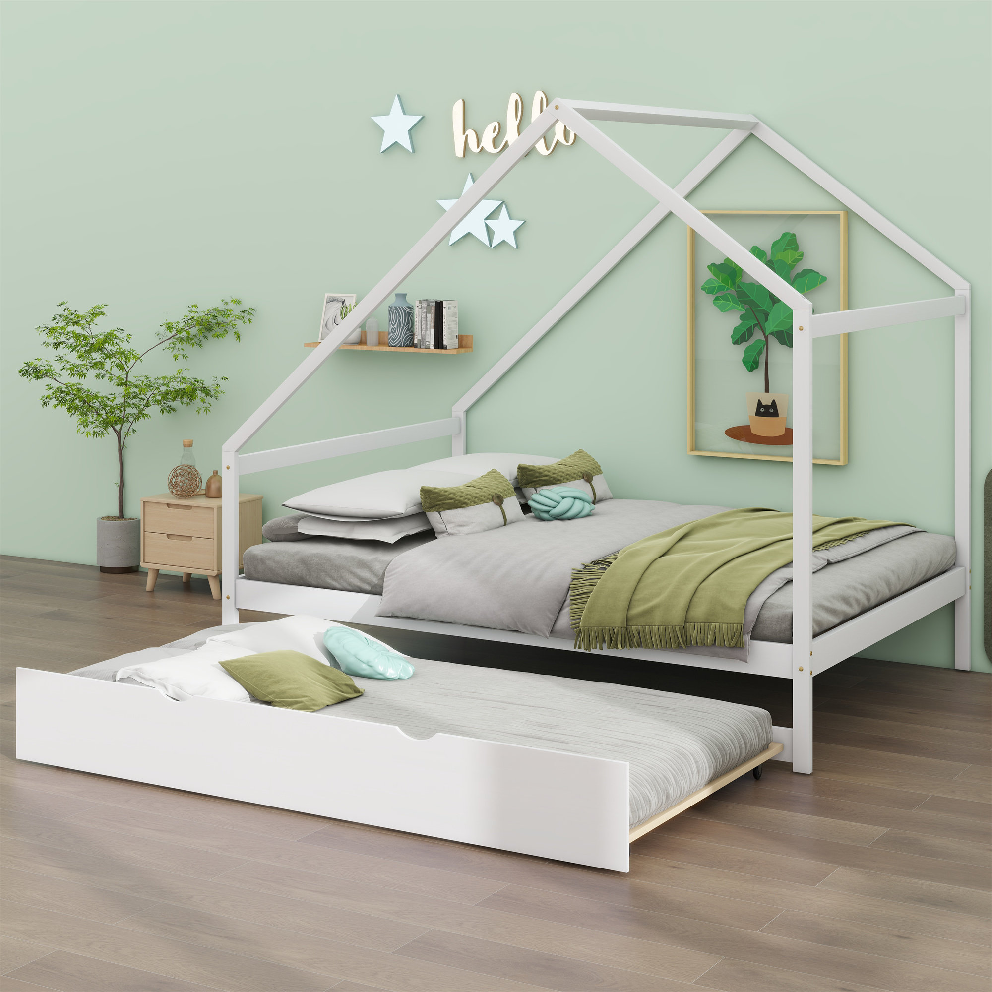 Isabelle & Max™ Alveta Open-Frame Storage Bed | Wayfair