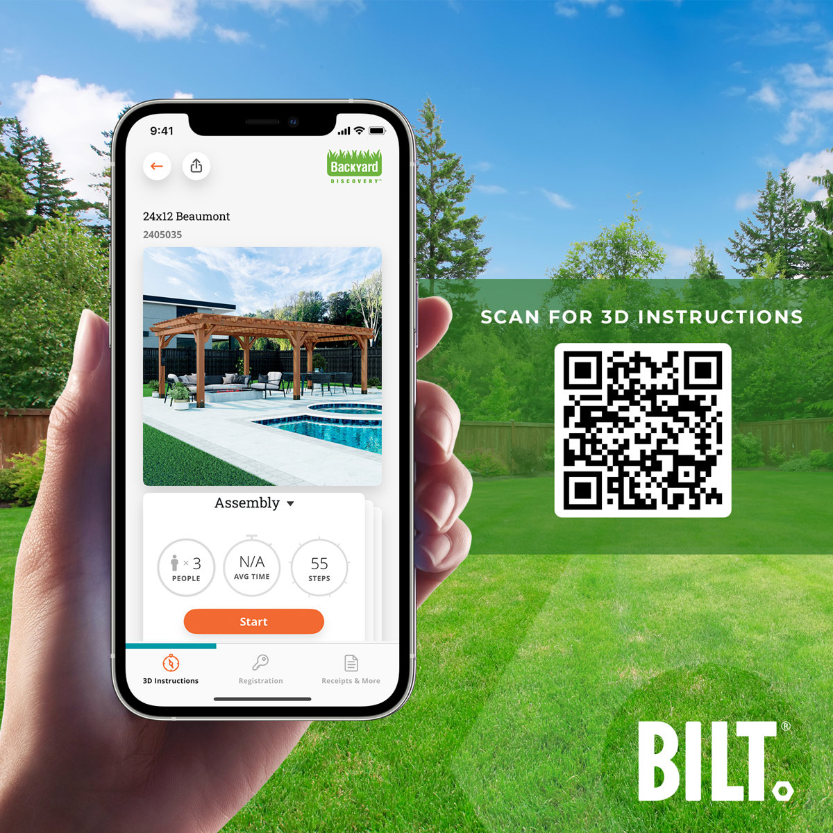 Backyard Discovery Beaumont 24' x 12' Cedar Wood Outdoor Patio Pergola ...